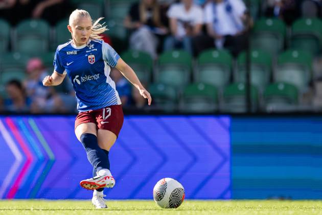 Thea Bjelde of Norway ahead of the UEFA Women s Euro Qualifier football ...
