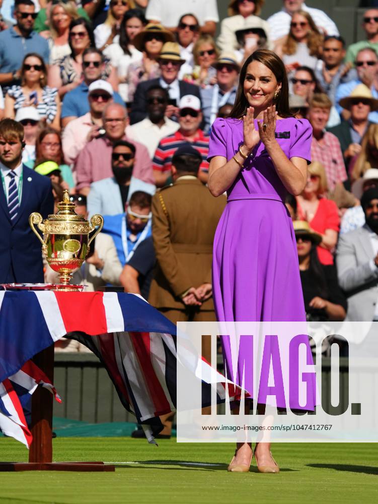 Catherine Princess of Wales during the trophy presentation ceremony ...