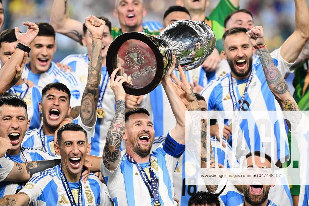 Copa America USA 2024 Argentina vs Colombia - Final Lionel Messi lifts ...