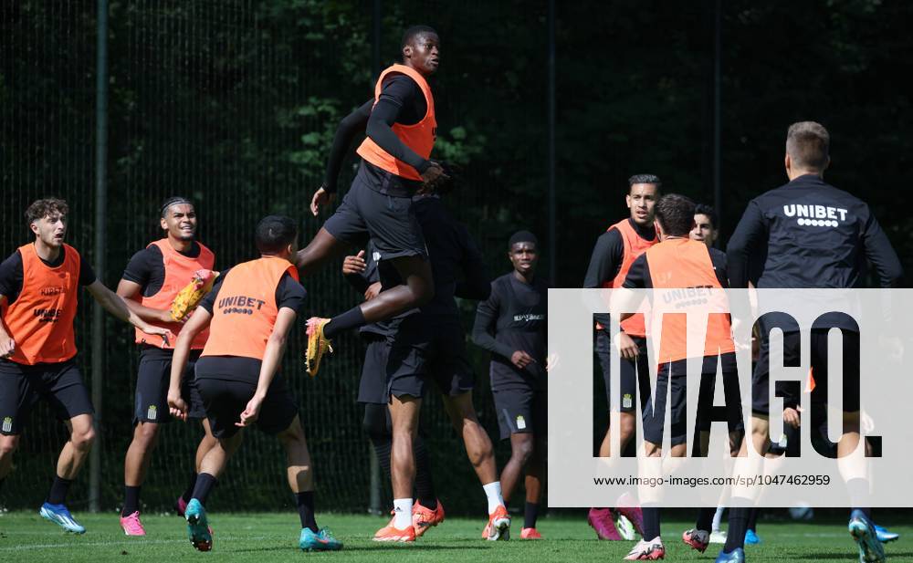 Charleroi s Massamba Sow fights for the ball during the summer training ...