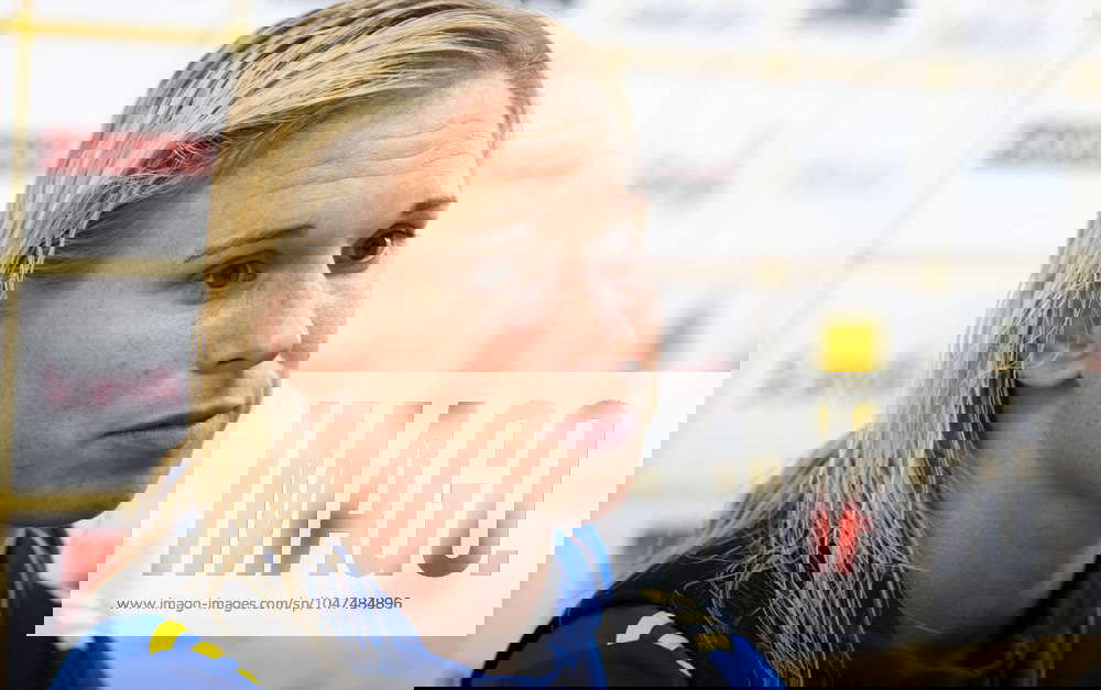 240716 Jonna Andersson of Sweden in mixed zone after the UEFA Women s Euro Qualifier football