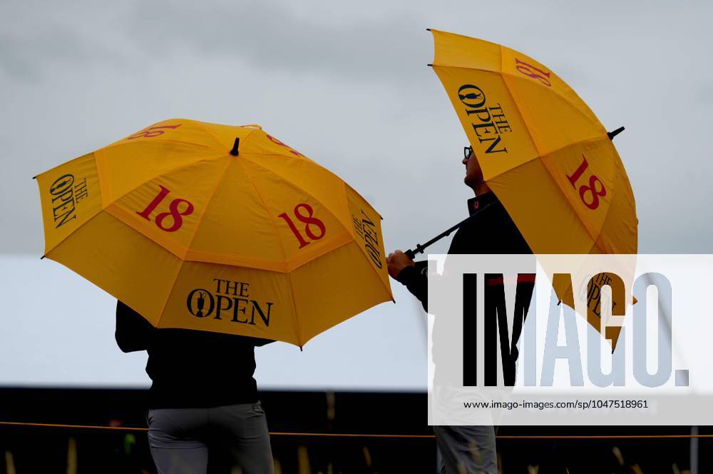 Golf fans with The Open umbrellas. The British Open Championship, Day ...