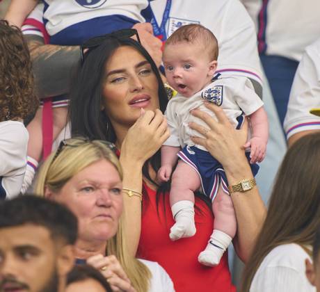 Annie Kilner, girlfriend of Kyle WALKER, England 2 with baby Rezon in ...