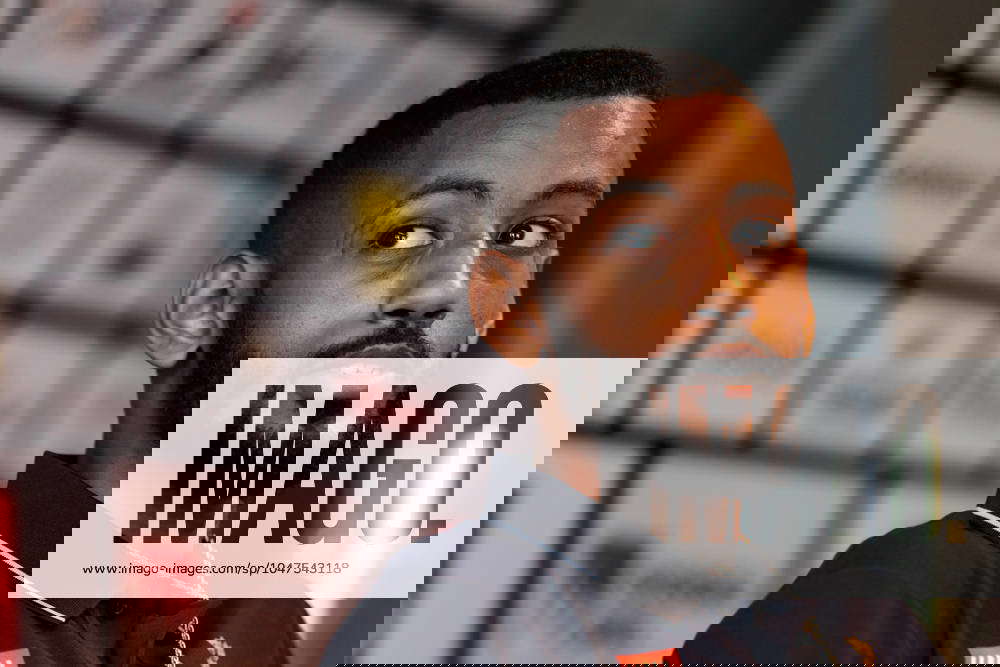 240719 Nebil Ibrahim of Sweden at a press conference during a precamp ...