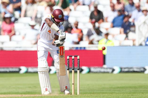 Alick Athanaze of West Indies in action with the bat during the ...