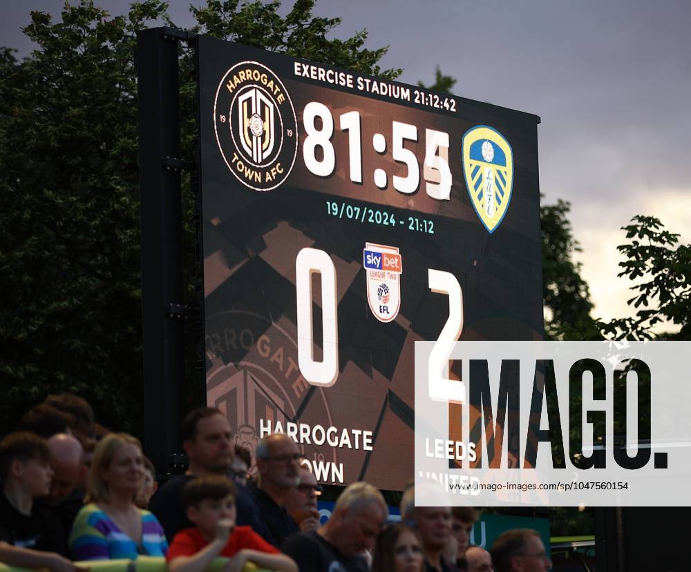 A general view of The Exercise Stadium big screen Harrogate Town v ...