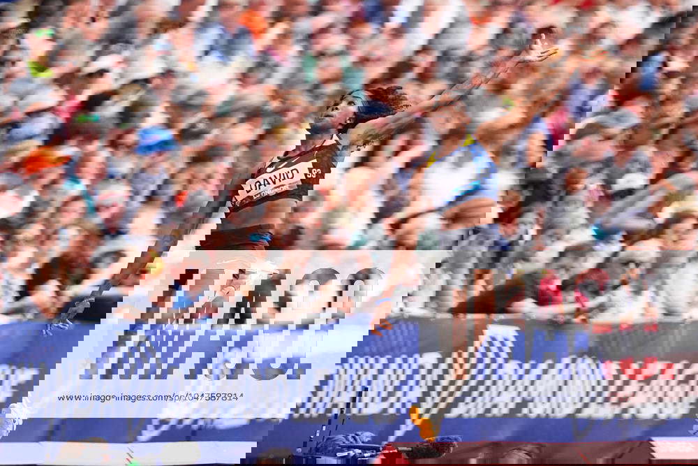 Yanis David from France leaping high in the long jump during the Wanda ...