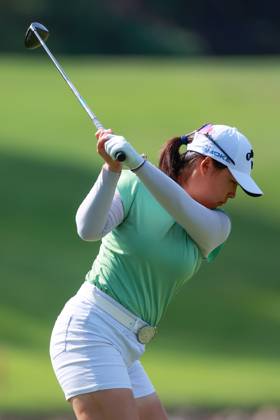 DANA Open SYLVANIA, OHIO - JULY 21: Mary Liu of China hits from the 3rd ...