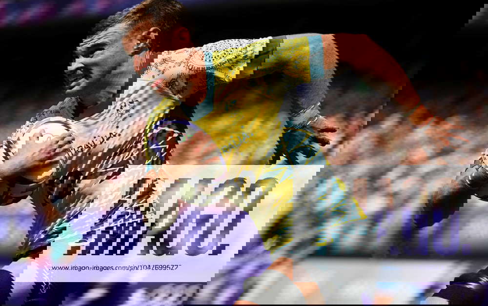 OLY24 RUGBY SEVENS, Nathan Lawson of Australia scores a try during the ...