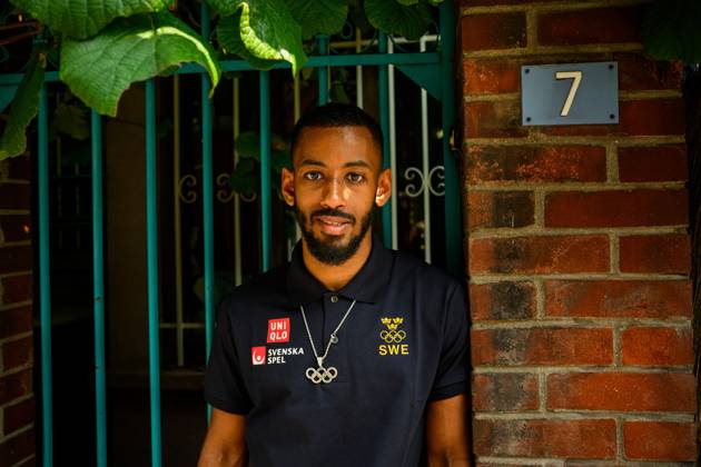 Nebil Ibrahim of Sweden poses for a portrait at a press conference ...