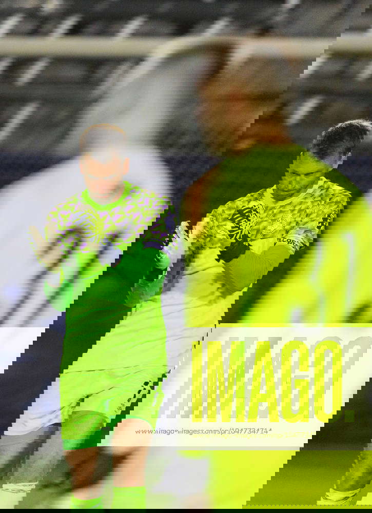 Carson, California, USA: Goalkeeper, Neto 1 of theBournemouth FC walks ...