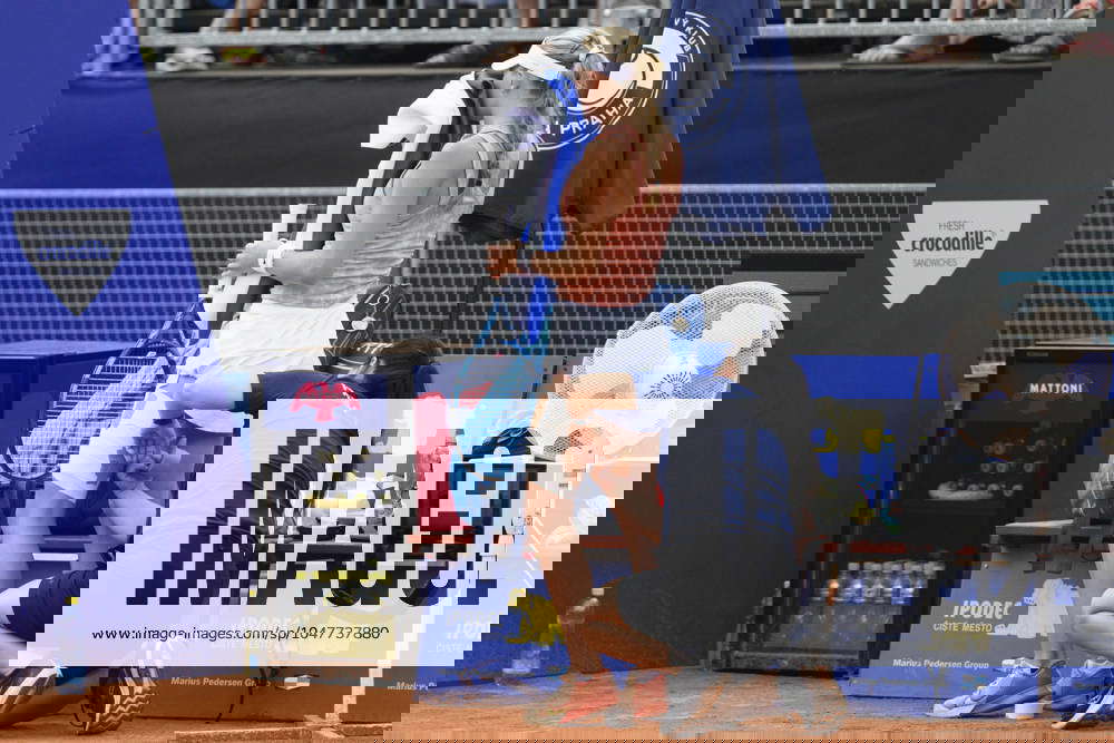 Laura Samsonova of Czech Republic is treated in her semifinal match ...