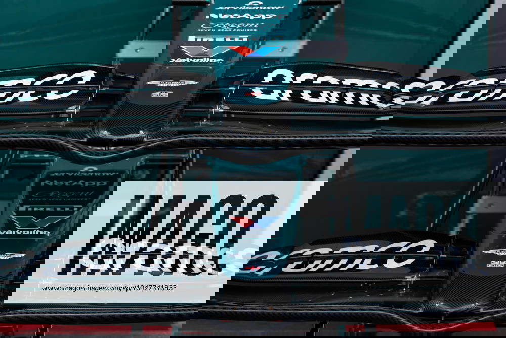Aston Martin F1 Team AMR23, mechanical detail front wing during the ...