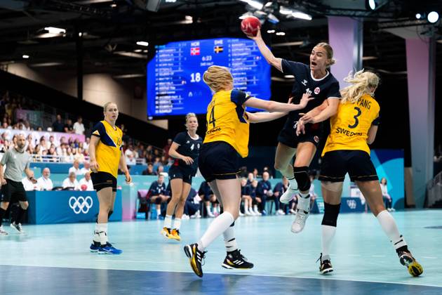 Stine Bredal Oftedal of Norway competes in a womens preliminary round ...