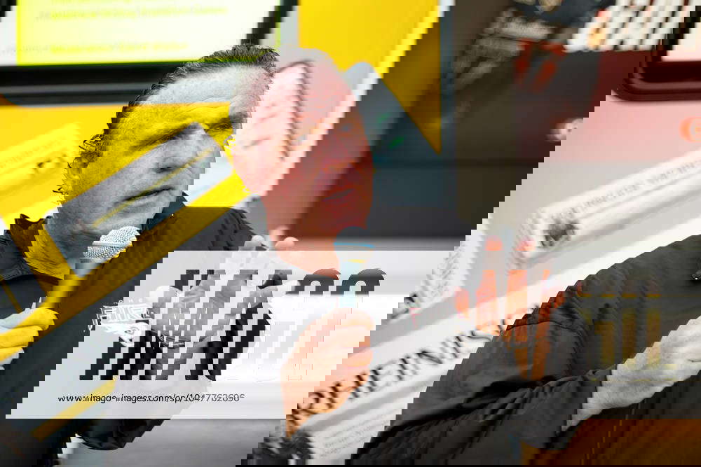 Jim Tomsula Head Coach Rhein Fire at the press conference after the ...