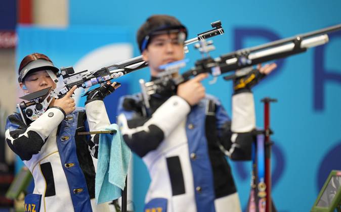 CHATEAUROUX, Alexandra Le Islam Satpayev of Kazakhstan compete during ...