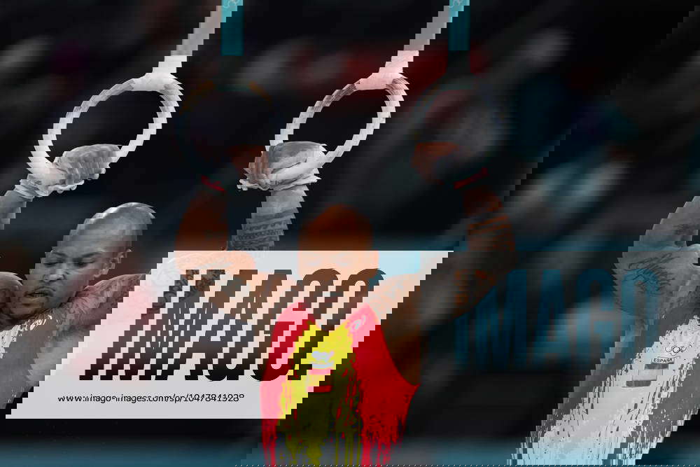 Rayderley Zapata of Spain competes on the Rings exercise during the Men ...