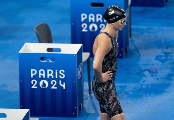 Paris, France: Canadian swimmer Sophie Angus competes in a 100m ...