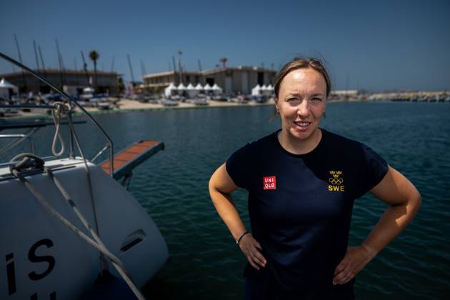 240729 Josefin Olsson of Sweden, women s dinghy laser radial sailing, poses for a portrait during