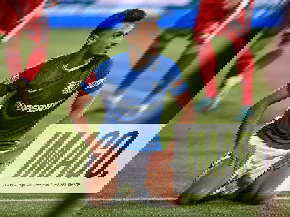 Cristian George Ganea on the ground during the football match between ...