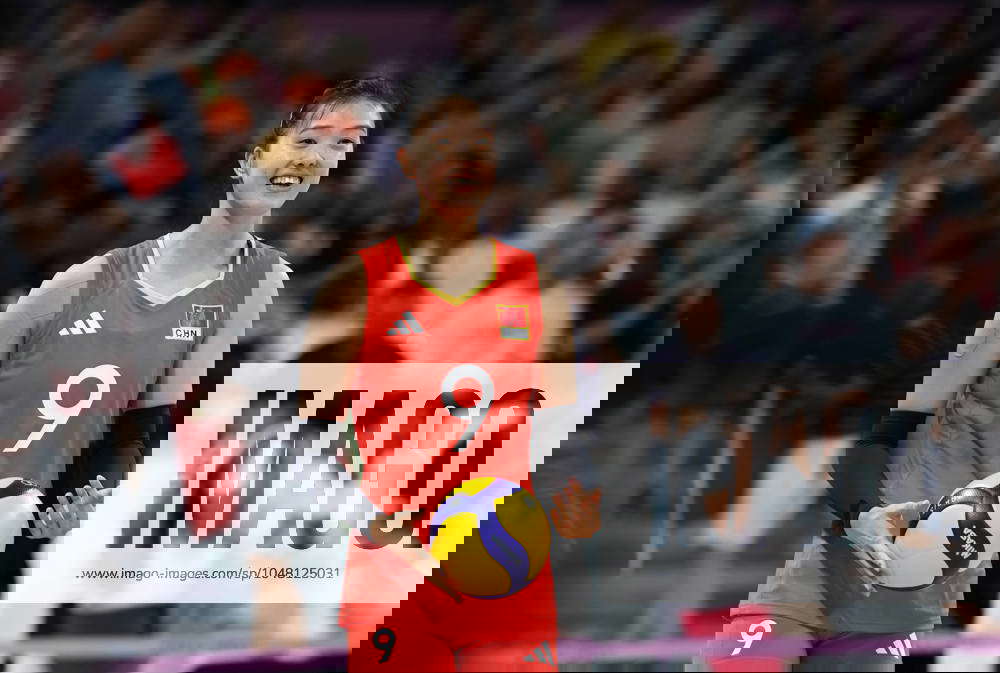 PARIS, FRANCE - AUGUST 01: Zhang Changning 9 of Team China reacts ...