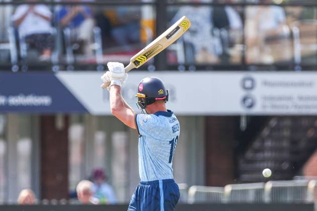 Luis Reece of Derbyshire in action with the bat during the Vitality ...