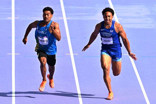 OLY24 ATHLETICS, Tuvaluan sprinter Karalo Hepoiteloto Maibuca and ...