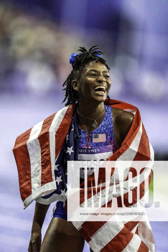 Olympics 2024 Paris Track & Field PM 08-03 Melissa Jefferson (USA) wins ...