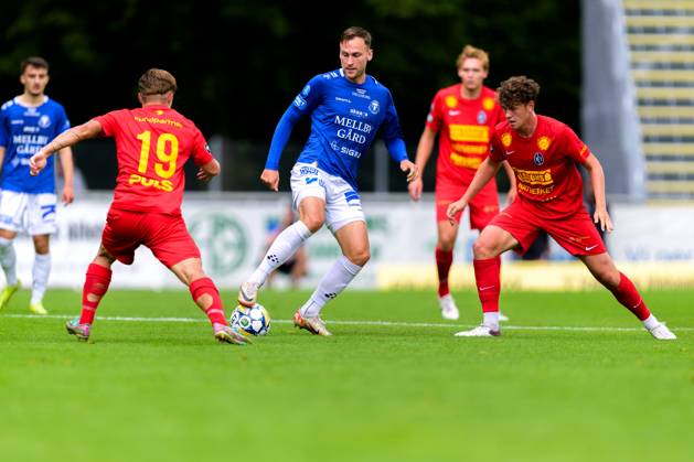 250330 Trelleborgs Filip Bohman during the Superettan football match ...
