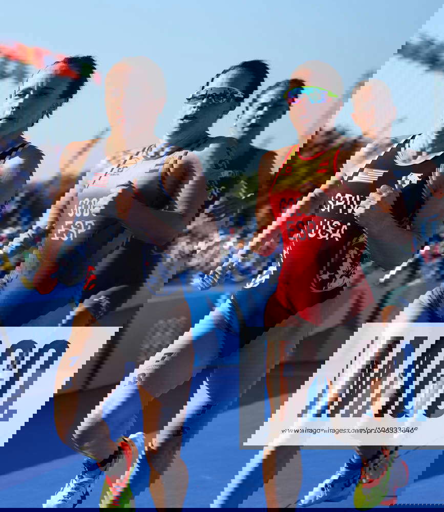 Team USA s Taylor Spivey during the running stage in the Mixed Team ...