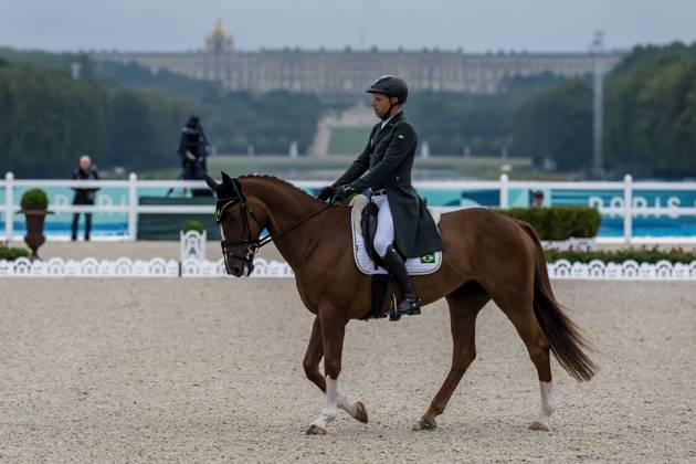 July 27, 2024, Paris, Ile de France, France: CARLOS PARRO (BRA) rides ...