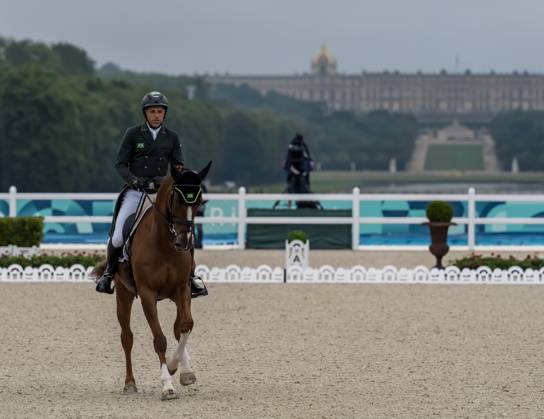 July 27, 2024, Paris, Ile de France, France: CARLOS PARRO (BRA) rides ...
