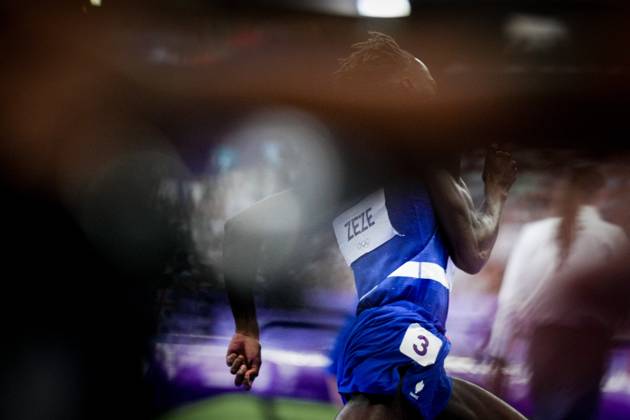 Paris 2024 - Men’s 200m Semi Final Ryan ZEZE of France competes in the ...