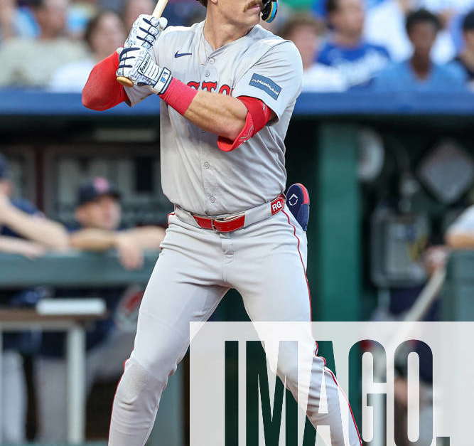 August 7, 2024: Boston Red Sox second baseman Romy Gonzalez (23) bats ...