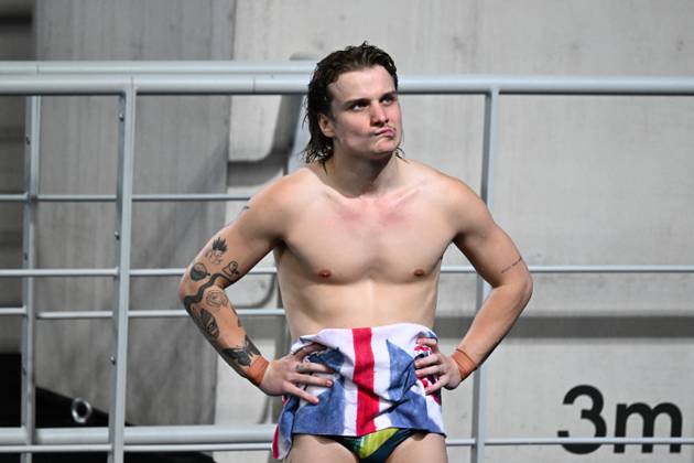 OLY24 DIVING, Cassiel Rousseau of Australia in reacts during the Mens ...
