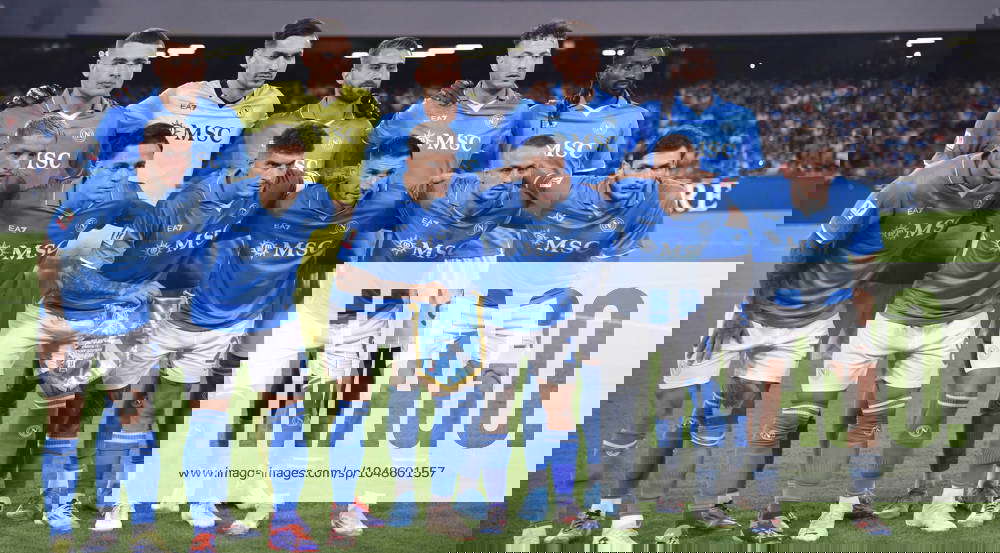 Naples: SSC Napoli team during the Soccer Italian Cup Freccia Rossa ...