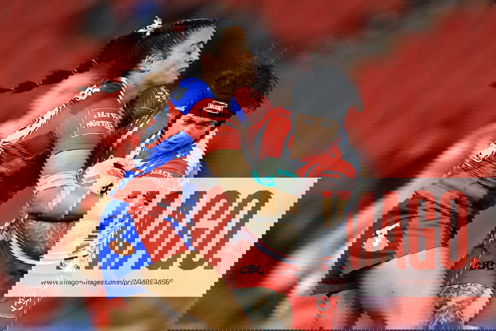 NRLW KNIGHTS DRAGONS, Jamilee Bright of the Dragons is tackled during ...