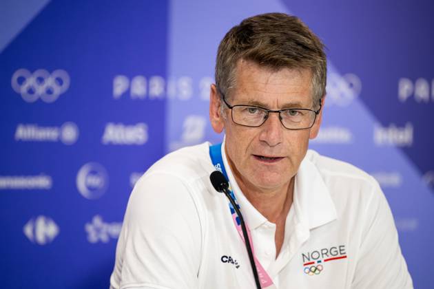 Tore ovrebo, chef de mission of Norway, at a press conference on day 16 ...