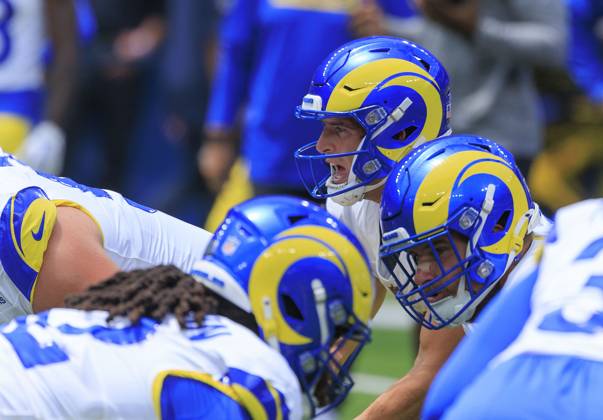 Inglewood, California, USA: 13 Stetson Bennett, QB of the Los Angeles ...