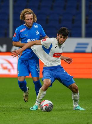 RUSSIA, MOSCOW - : Dynamo Moscow s Luka Gagnidze and Dynamo Makhachkala ...