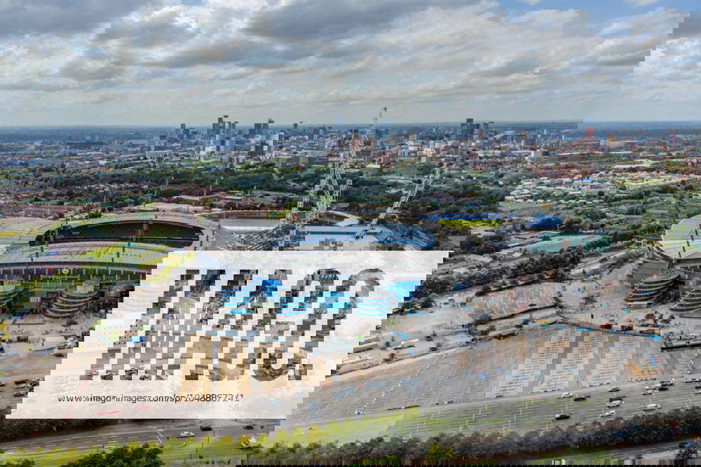 Etihad Stadium, Manchester Aerial view of the Etihad Stadium ...