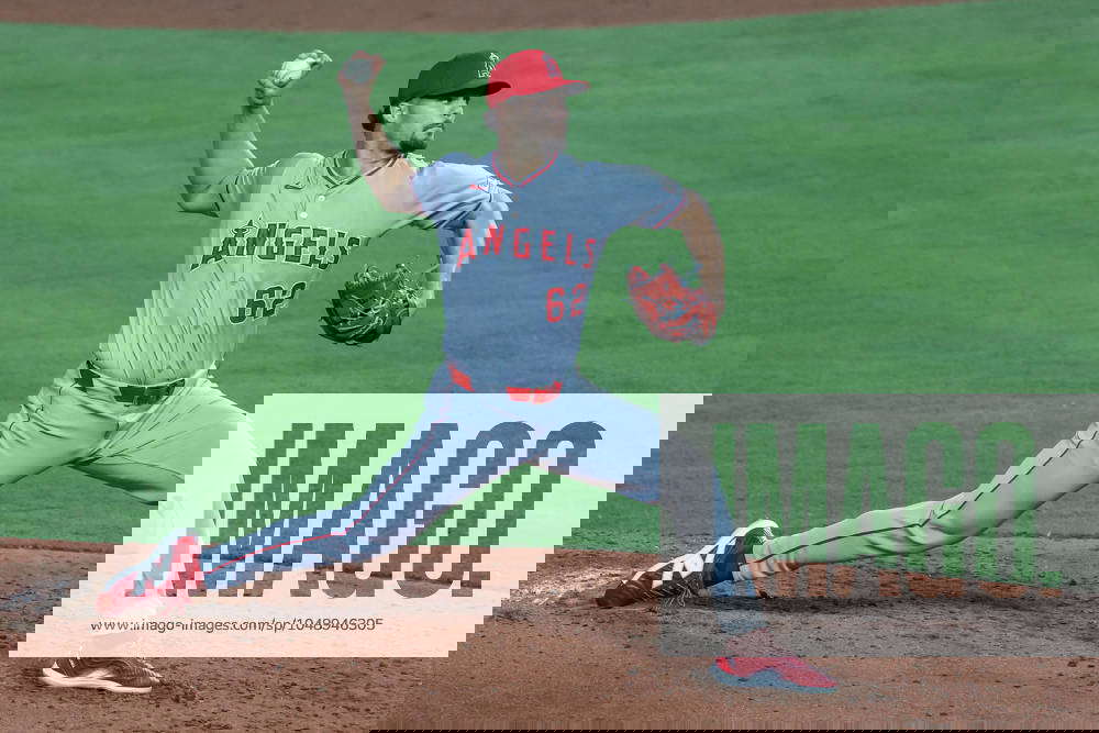 August 19, 2024: Los Angeles Angels relief pitcher Victor Mederos (62 ...