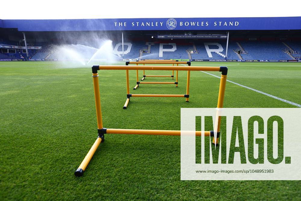 A general view of the pitch ahead of the open training session Queens ...