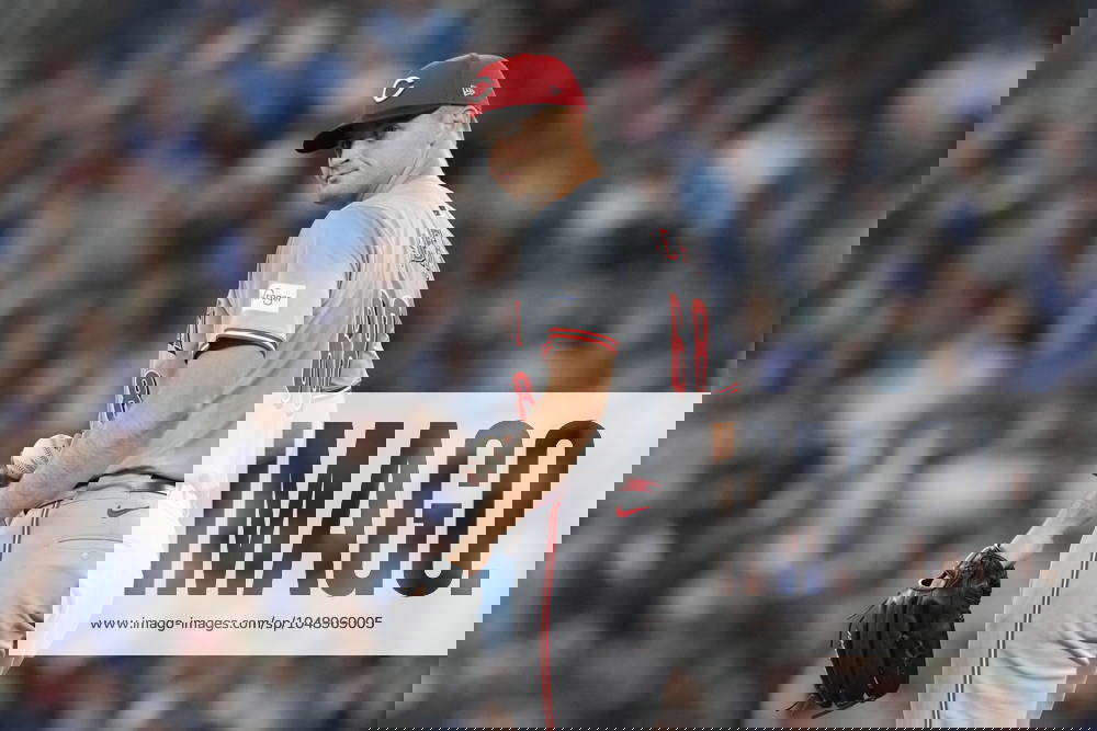 Toronto, On, CAN: Cincinnati Reds pitcher Carson Spiers reacts during ...