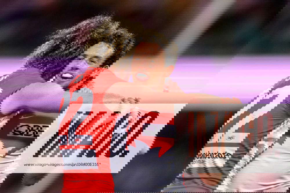 AFL SWANS CROWS, Nick Blakey of the Sydney Swans celebrates kicking a ...