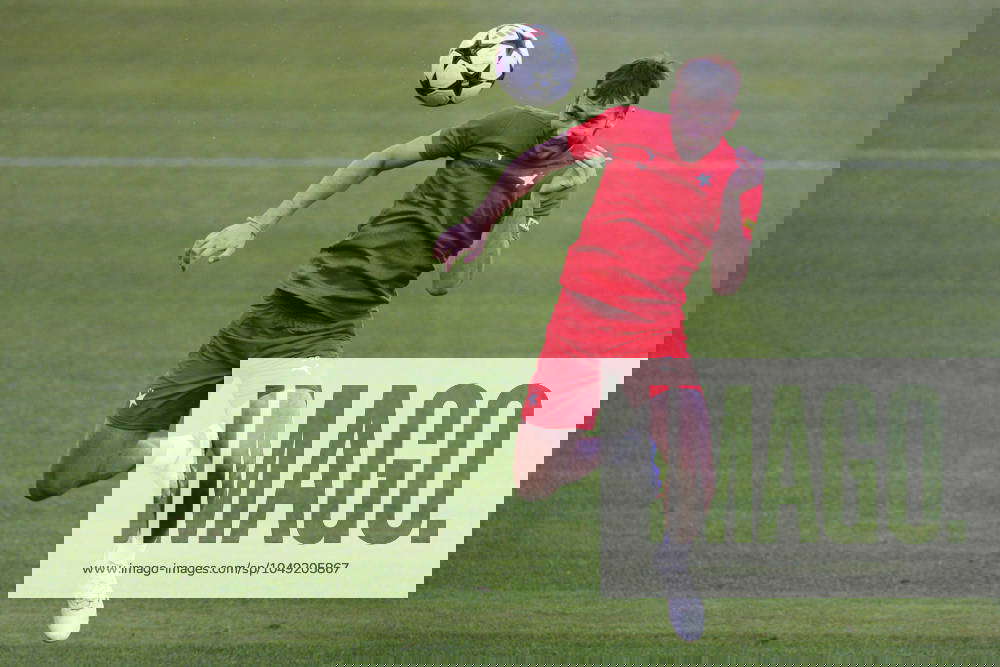 Soccer player of Slavia Prague Filip Prebsl in action during training ...