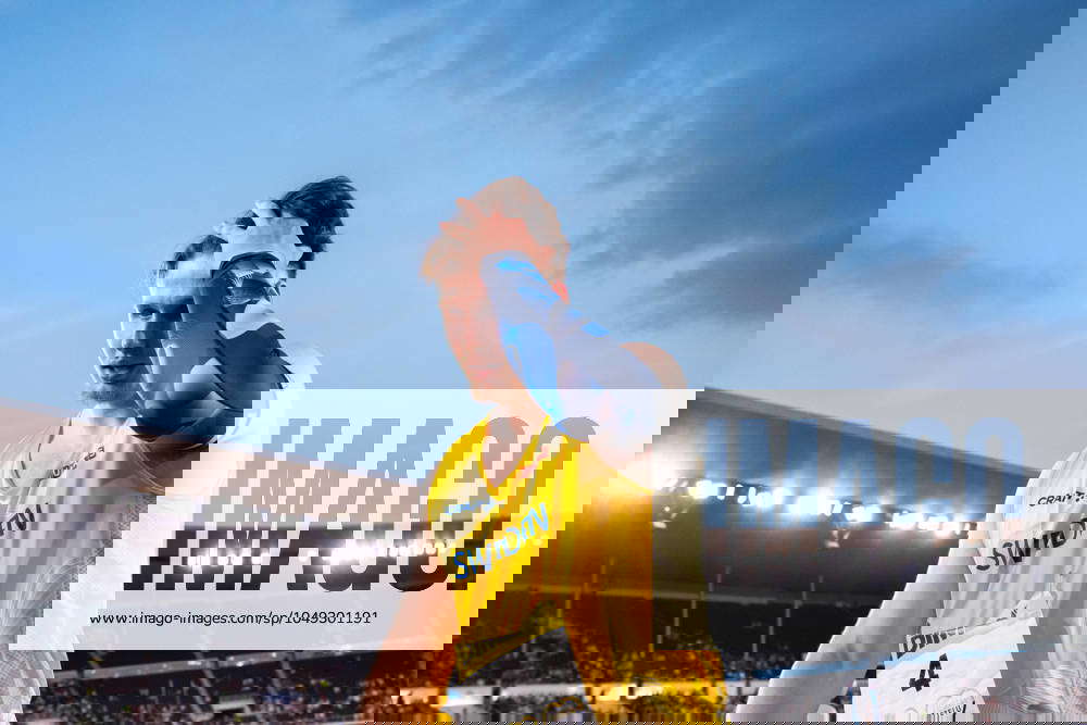 Leo Zikovic of Sweden competes in the mens shot put during day 1 of the ...