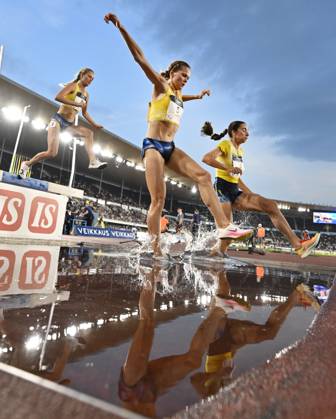 HELSINGFORS, FINLAND 20240830 Sweden from left Emilia Lillemo Linn ...