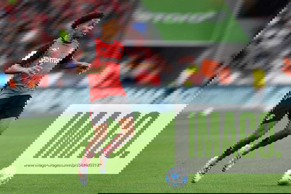 Amine Adli Bayer 04 Leverkusen in action, on the ball, single action ...