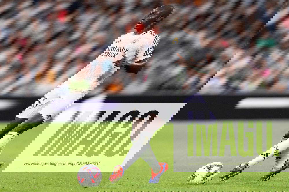 Ferland Mendy of Real Madrid CF passes the ball during the LaLiga EA ...